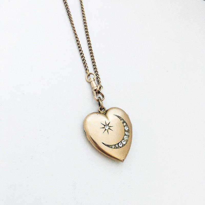 Celestial Heart Locket - Luna & Stella