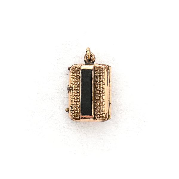 Pearl & Onyx Antique Book Locket - Luna & Stella